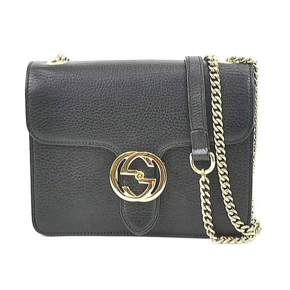 Gucci | Bags | Gucci Crossbody Shoulder Bag Leathermetal Blacklight ...